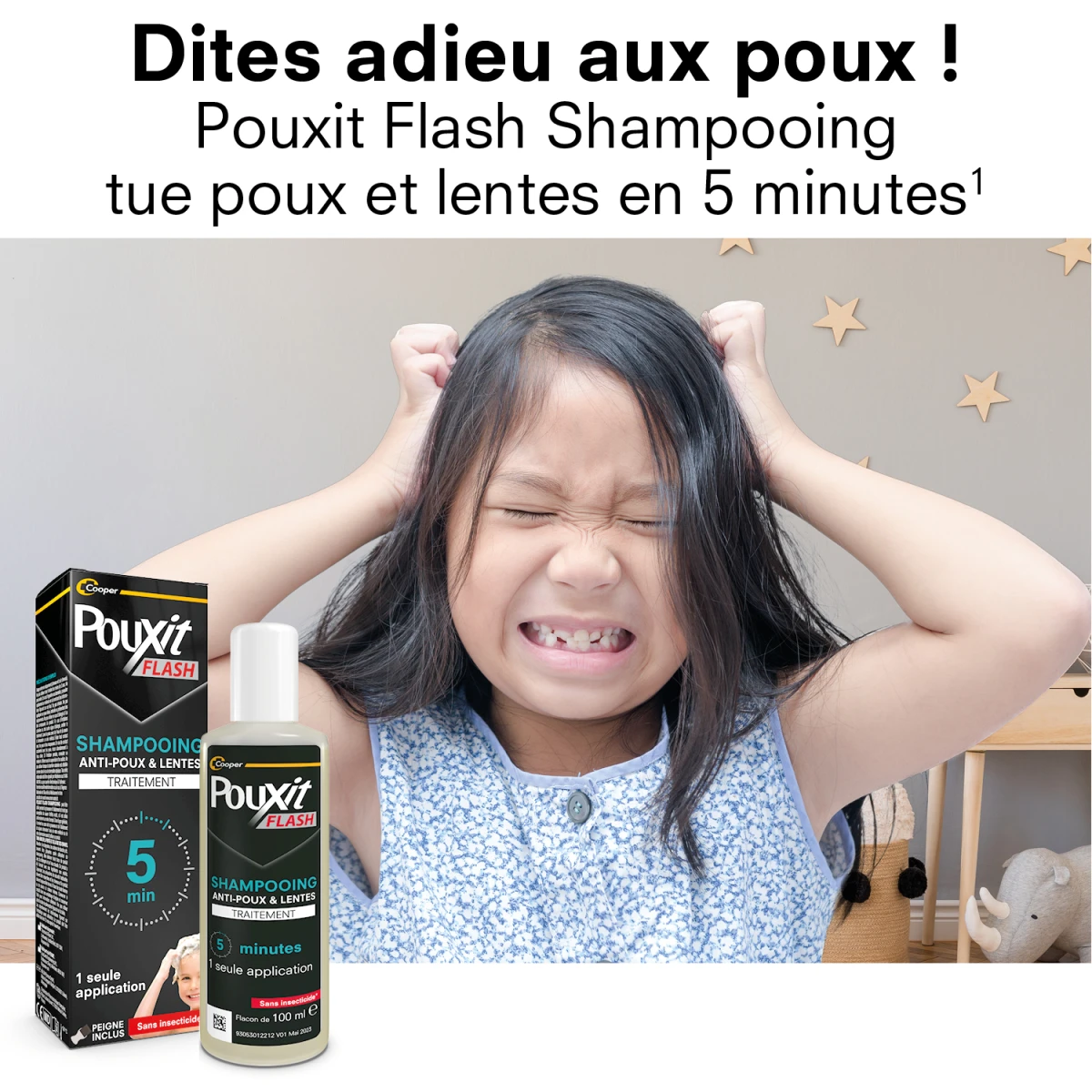 Pouxit Flash Shampooing - Traitement anti-poux et lentes